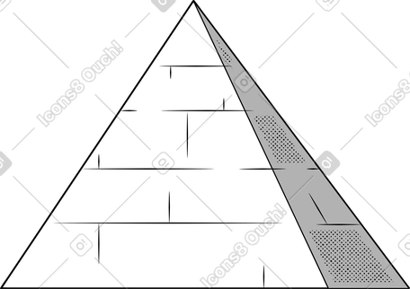 Illustration animée Pyramide aux formats GIF, Lottie (JSON) et AE
