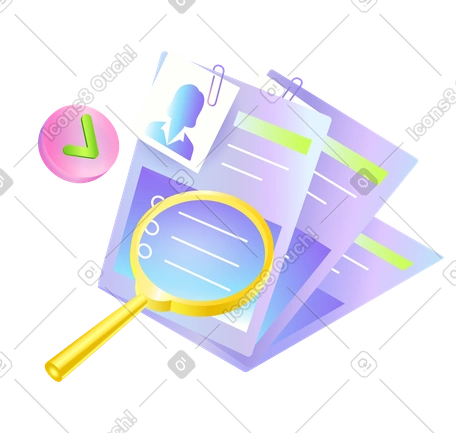 Resume screening and recruitment PNG, SVG