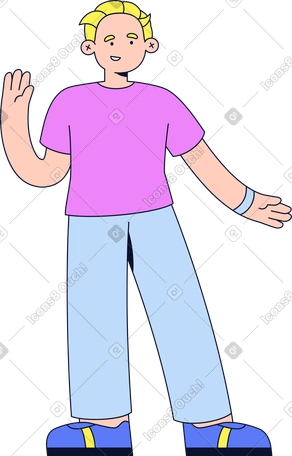 Man with his hand up PNG, SVG