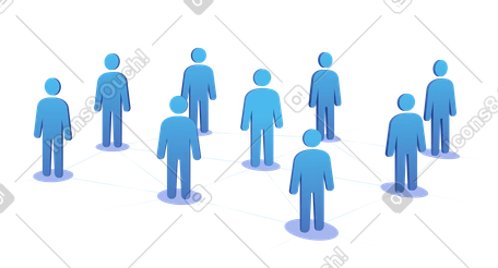 Larger people network with multiple connections, Enterprise ...