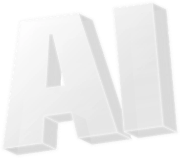 Lettering AI with chip and chatbot PNG, SVG