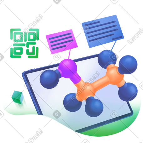 AR education with a molecular model PNG, SVG