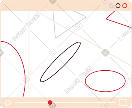 Media player in browser PNG, SVG
