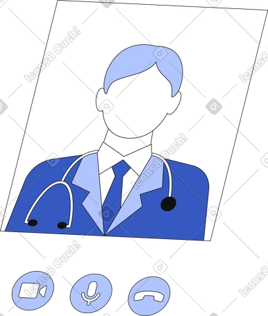 Screen with a doctor call PNG, SVG