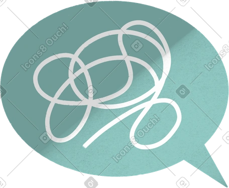 Bubble with confused thoughts PNG, SVG