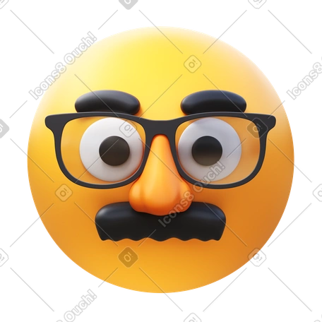 3D disguised face PNG, SVG