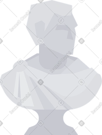 Bust sculpture made of stone PNG, SVG