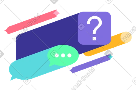 Chat bubble with question mark, Customer support chat, Live help and ...