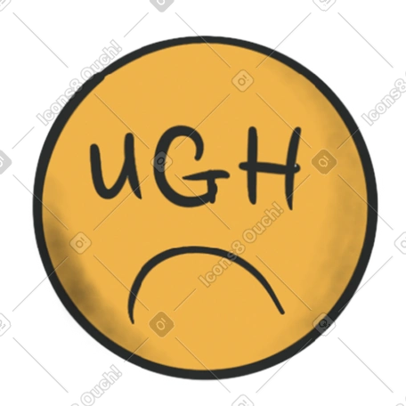 Ugh smile PNG, SVG