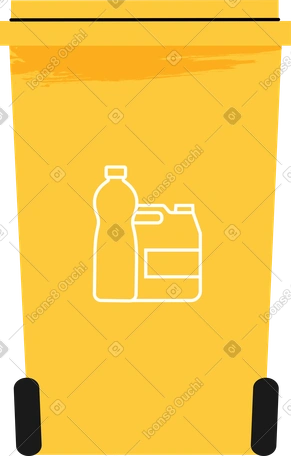 Bote de basura de plastico PNG, SVG