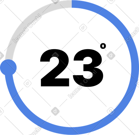 Chart with numbers and degrees PNG, SVG