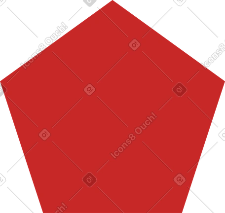 Pentagon red PNG, SVG