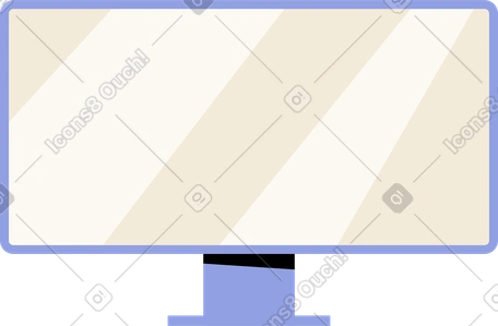 Screen glare monitor illustration in PNG, SVG