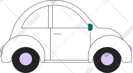 White car PNG, SVG