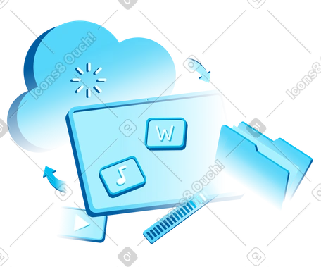 Cloud storage, uploading files and loading symbol PNG, SVG
