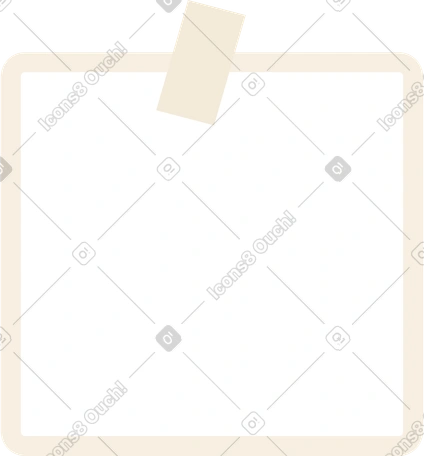 Empty note sticker PNG, SVG