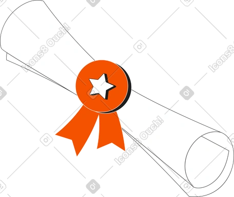 Graduation diploma scroll PNG, SVG