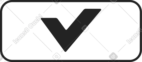 Botão com marca de seleção PNG, SVG