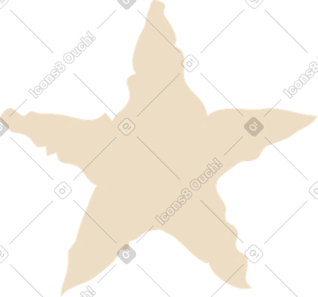 Beige star shape PNG, SVG