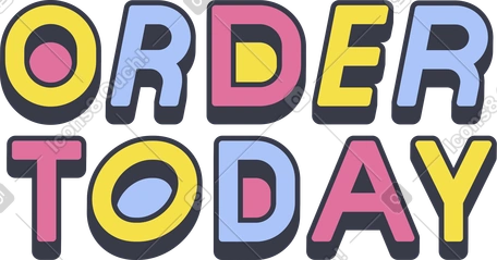Lettering order today PNG, SVG