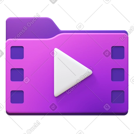 3D movies folder v PNG, SVG